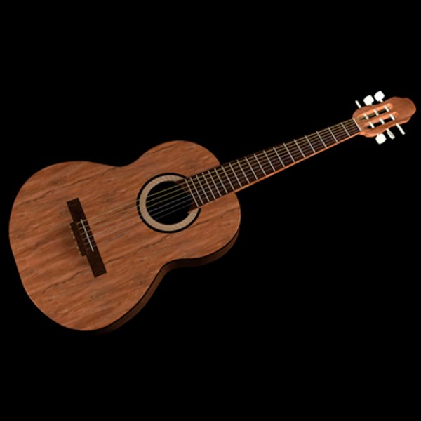 chitarra classica guitar 3d model