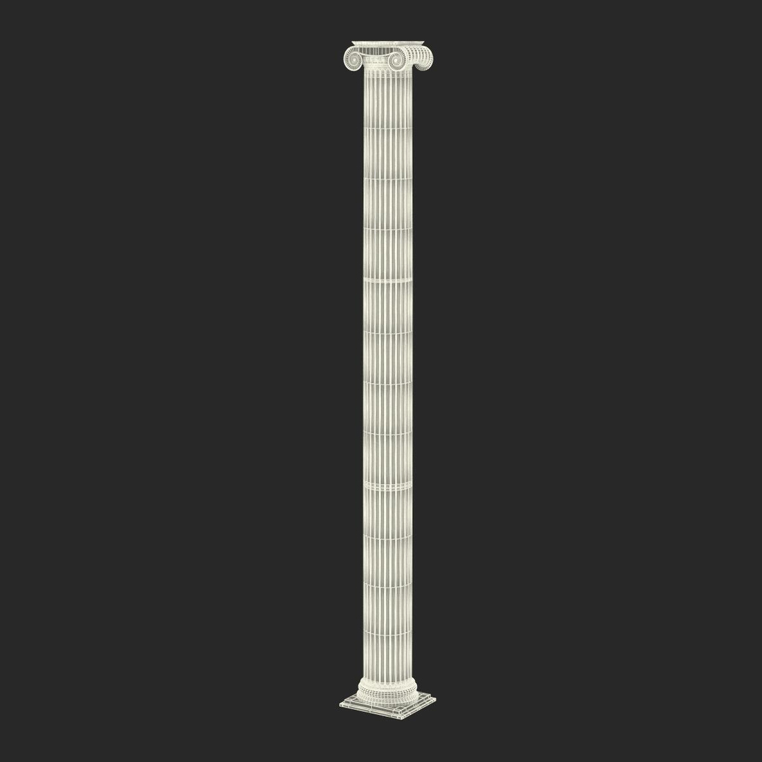 Ionic Column Greco Roman 3d Model