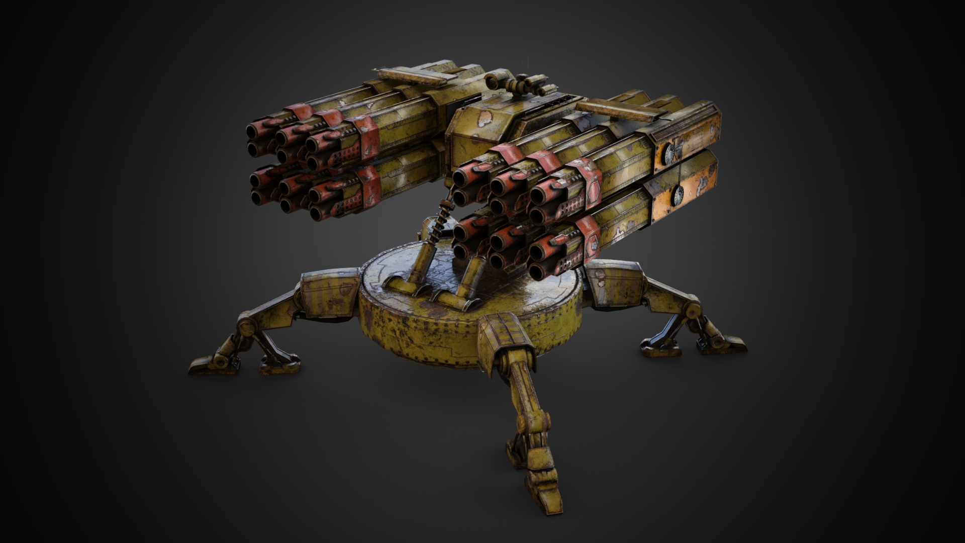 Sci-fi Spider Auto-Turret Model - TurboSquid 2170295