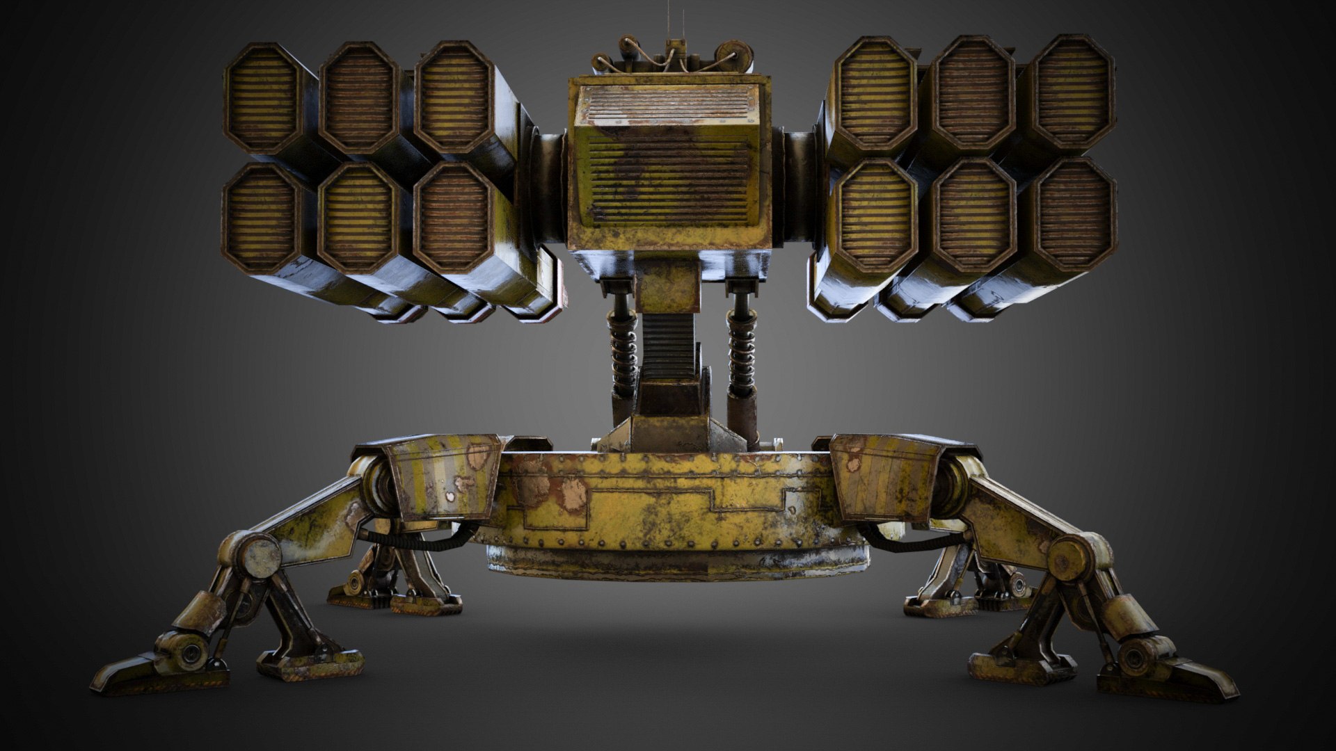 Sci-fi Spider Auto-Turret Model - TurboSquid 2170295