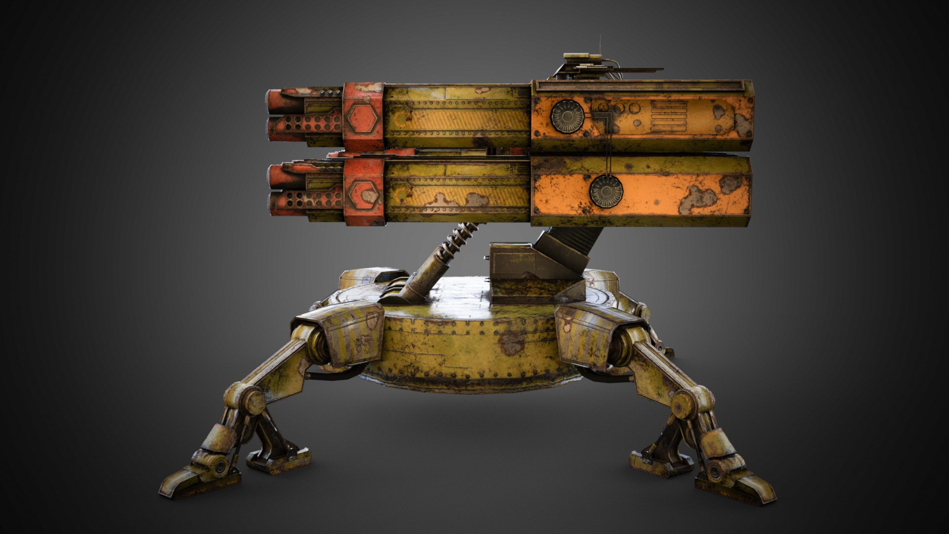 Sci-fi Spider Auto-Turret model - TurboSquid 2170295