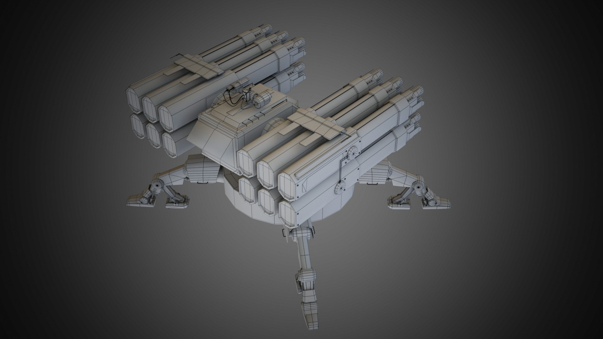 Sci-fi Spider Auto-Turret Model - TurboSquid 2170295