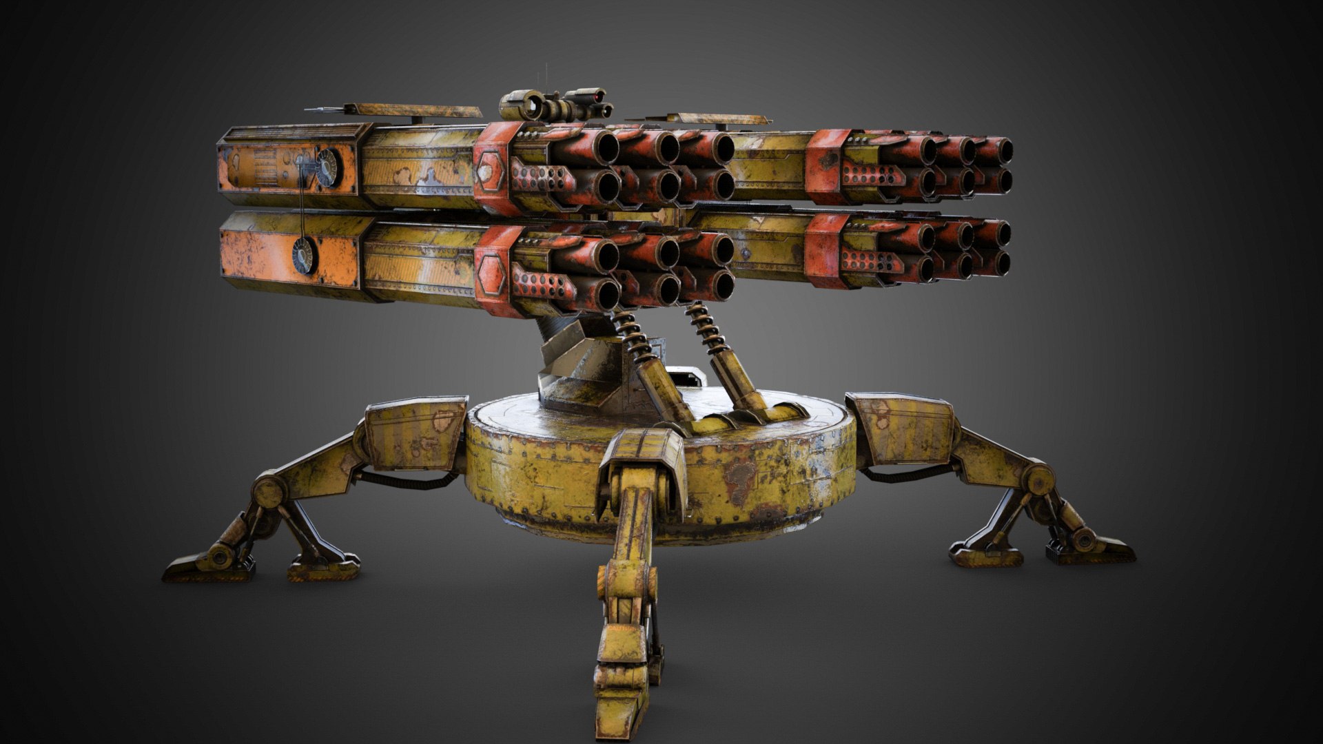 Sci-fi Spider Auto-Turret Model - TurboSquid 2170295