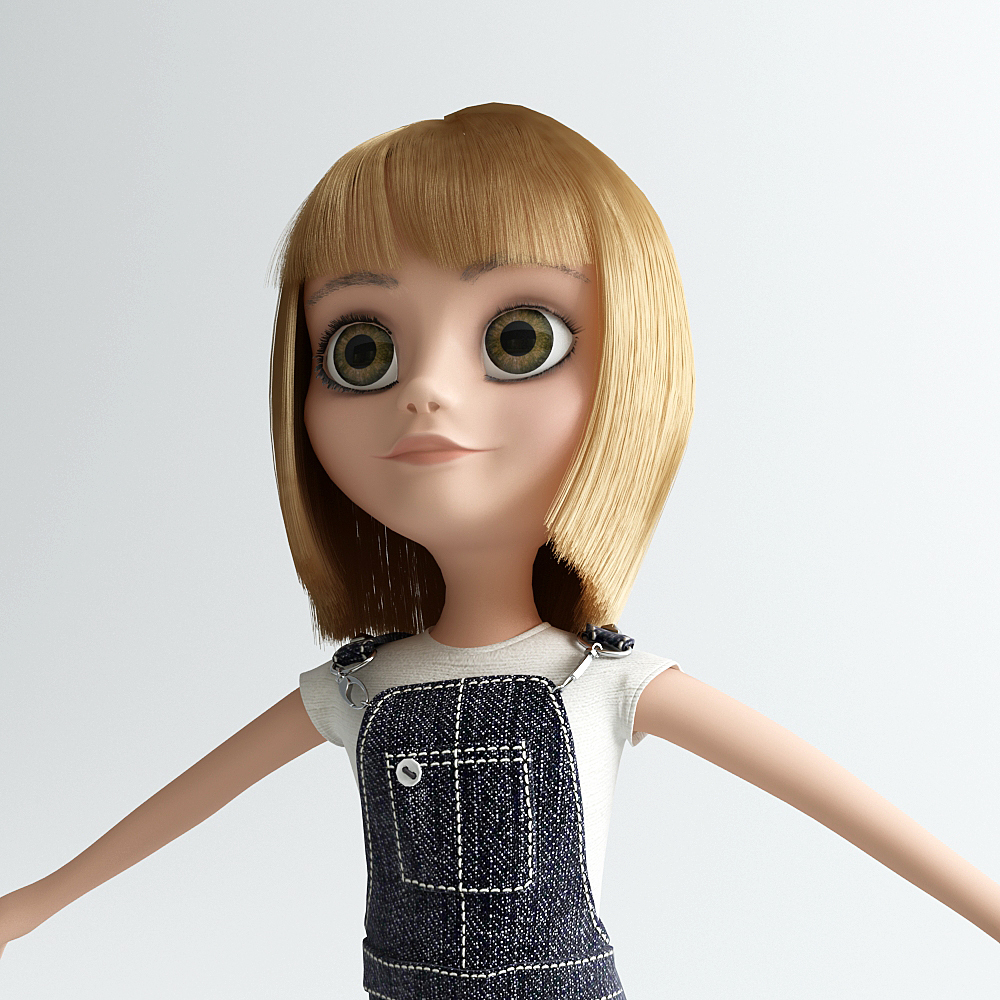 3d model girl cartoon