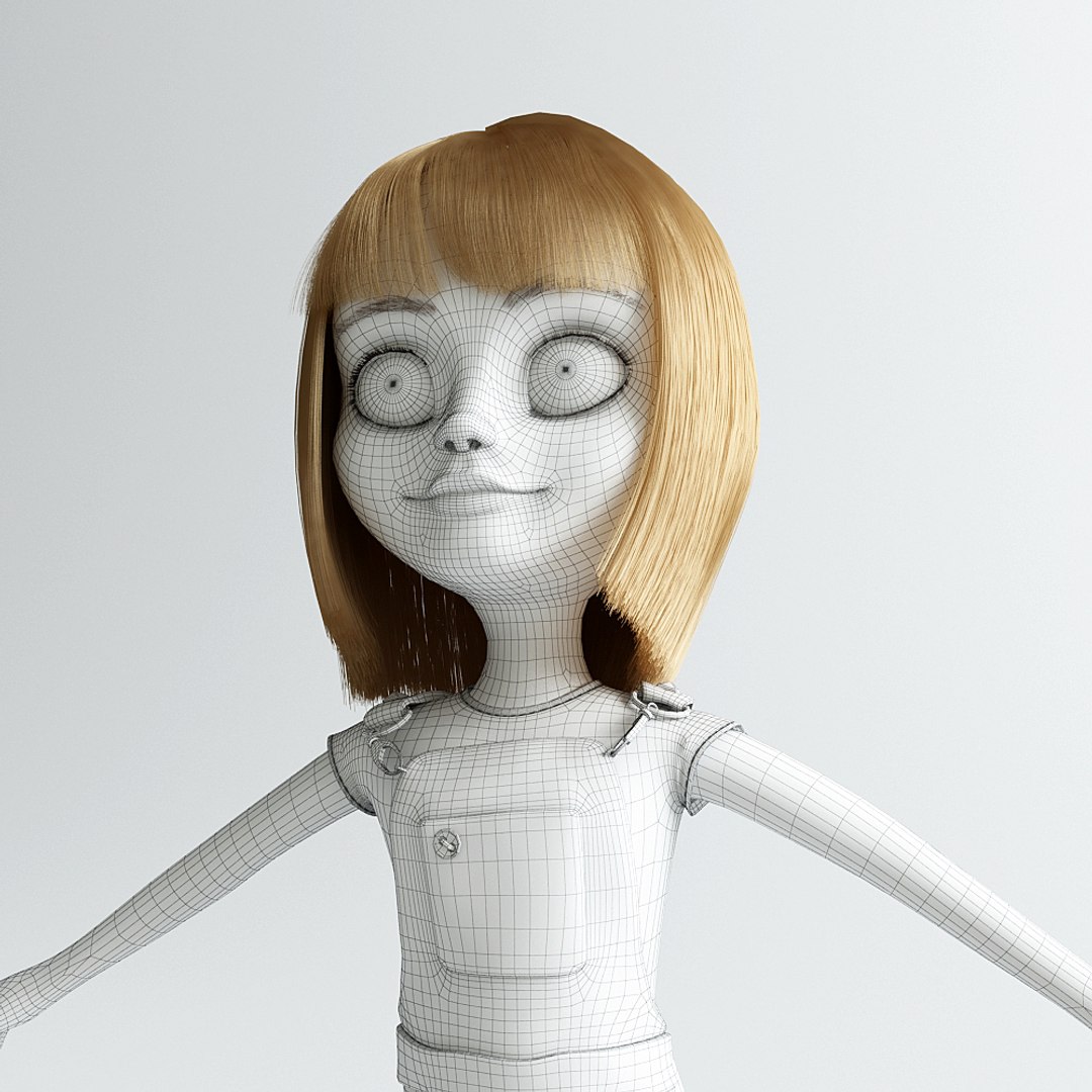 3d model girl cartoon