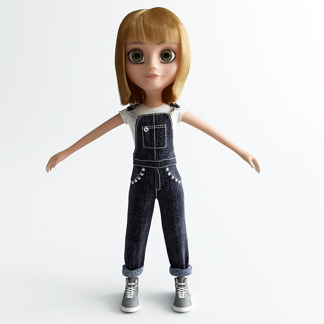 3d model girl cartoon