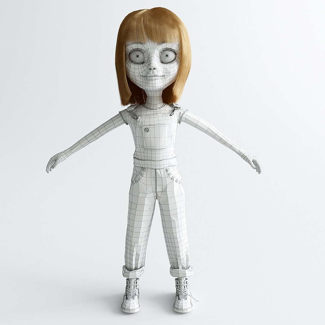 3d model girl cartoon