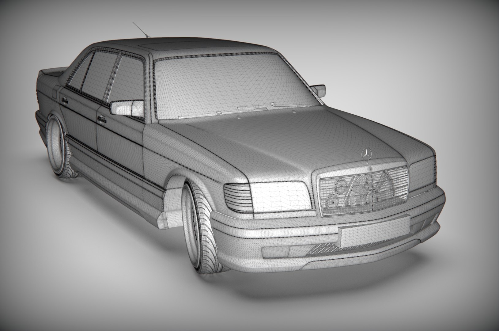 Car Mercedes W126 Long 3D Model - TurboSquid 1324022