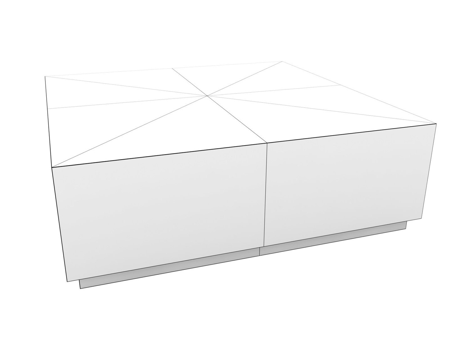 3D Machinto Square Coffee Table Model - TurboSquid 1161034