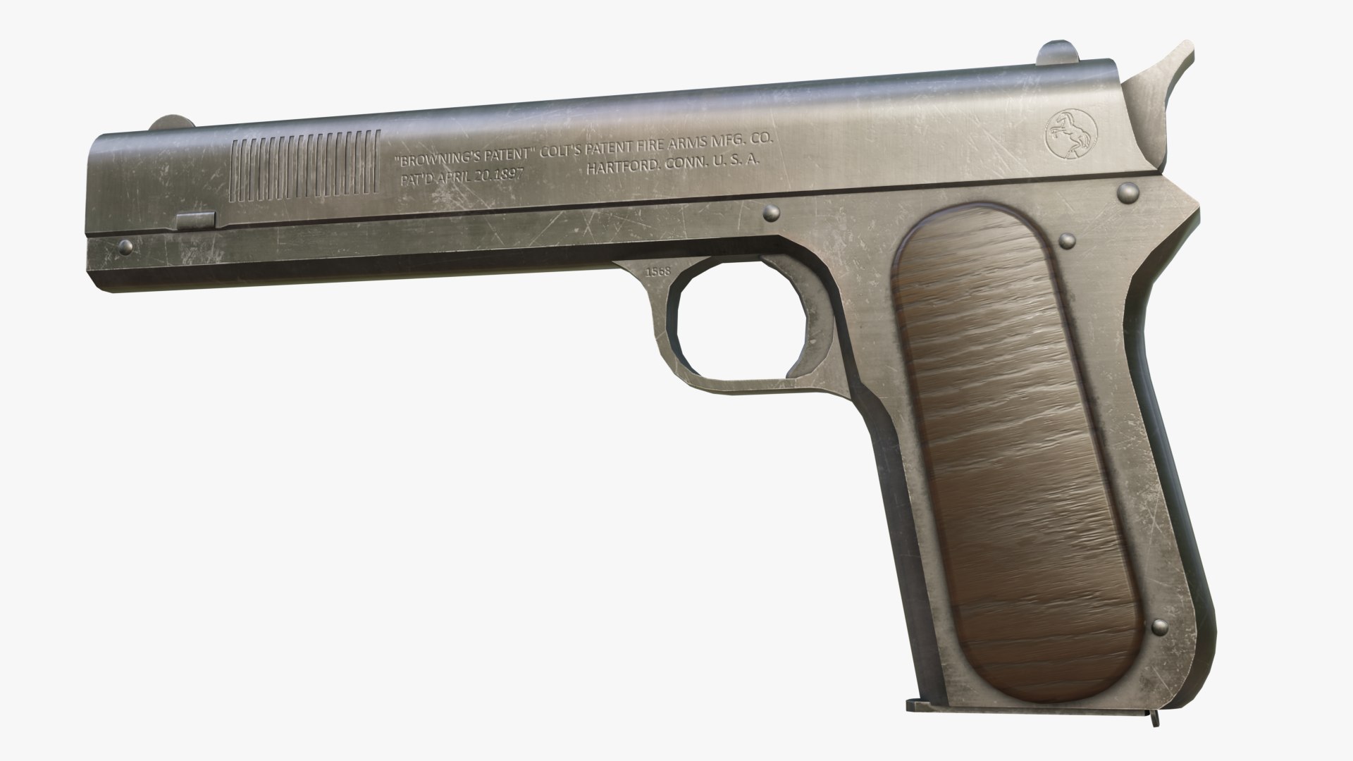 Colt M1900 3D Model - TurboSquid 2029706