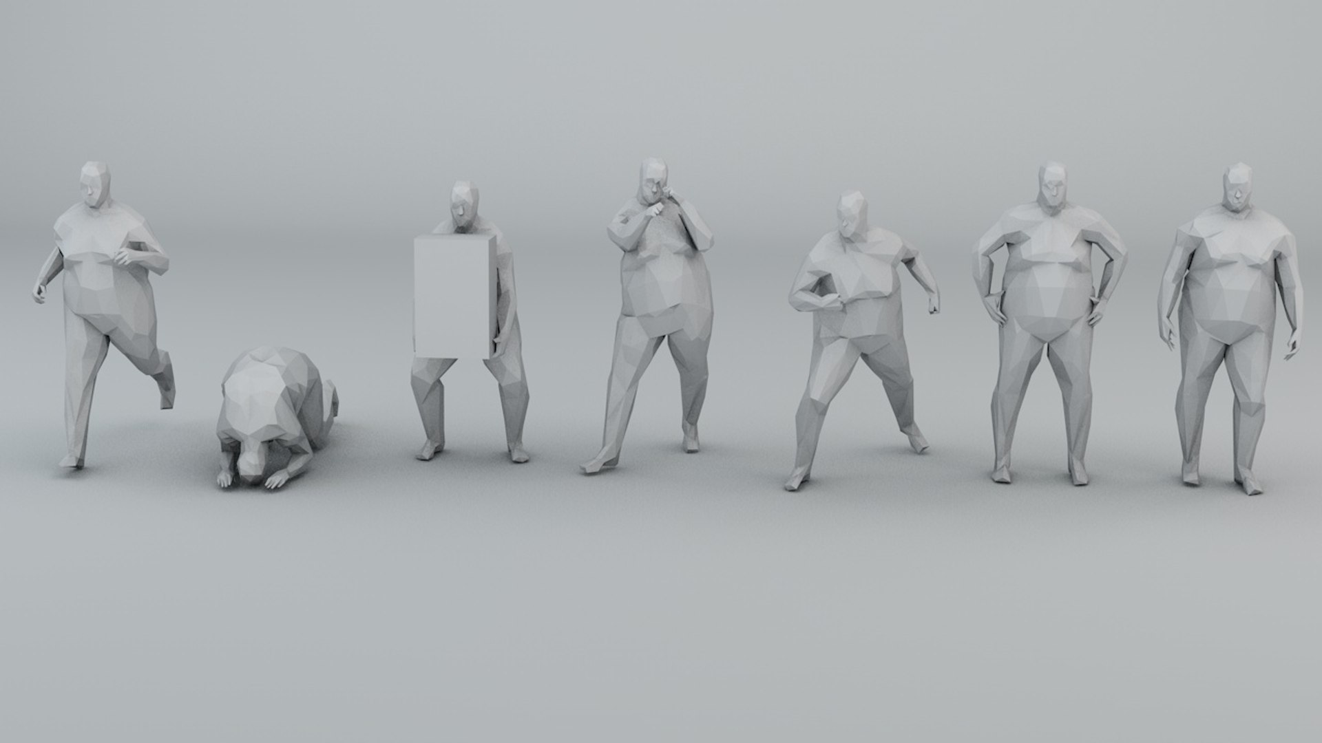 3D 7 fat man model - TurboSquid 1413087