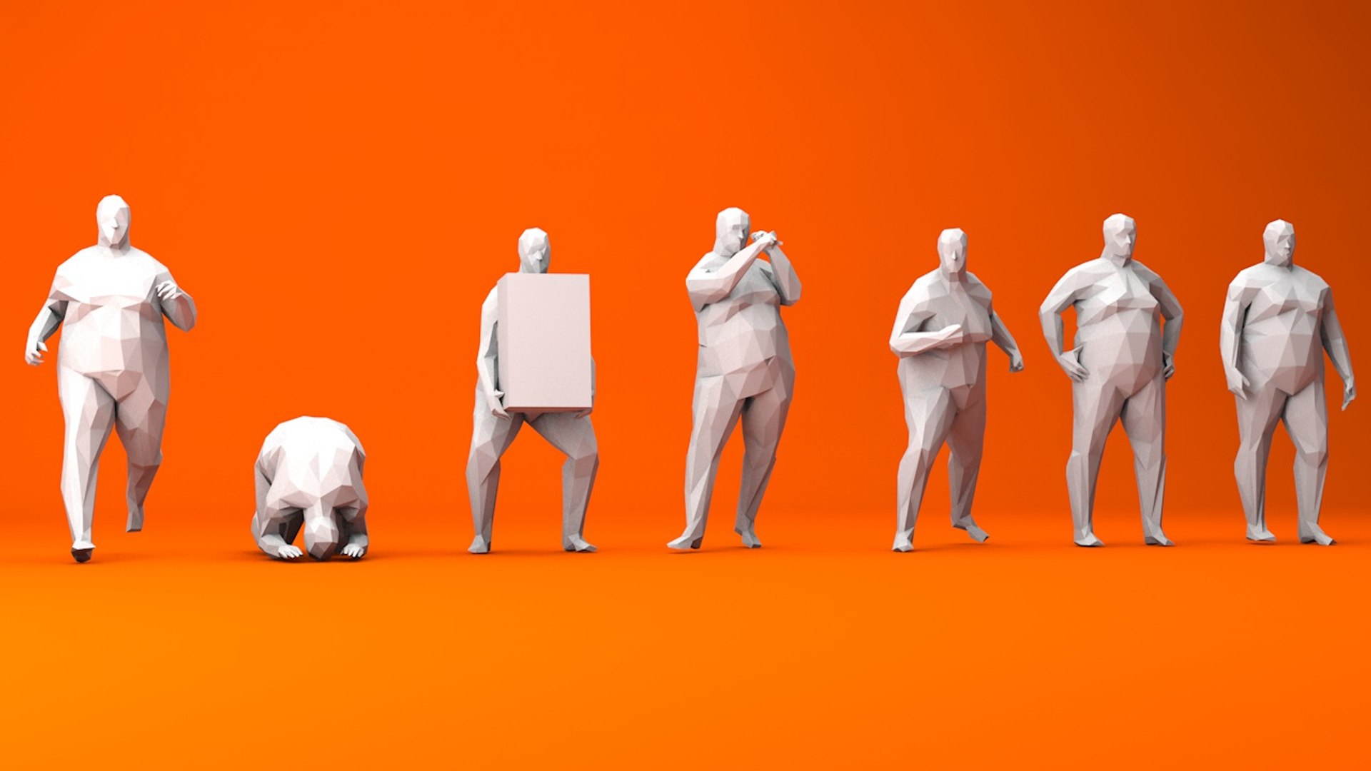 3D 7 fat man model - TurboSquid 1413087