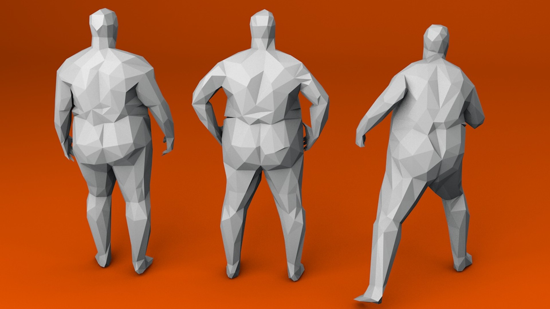 3D 7 fat man model - TurboSquid 1413087