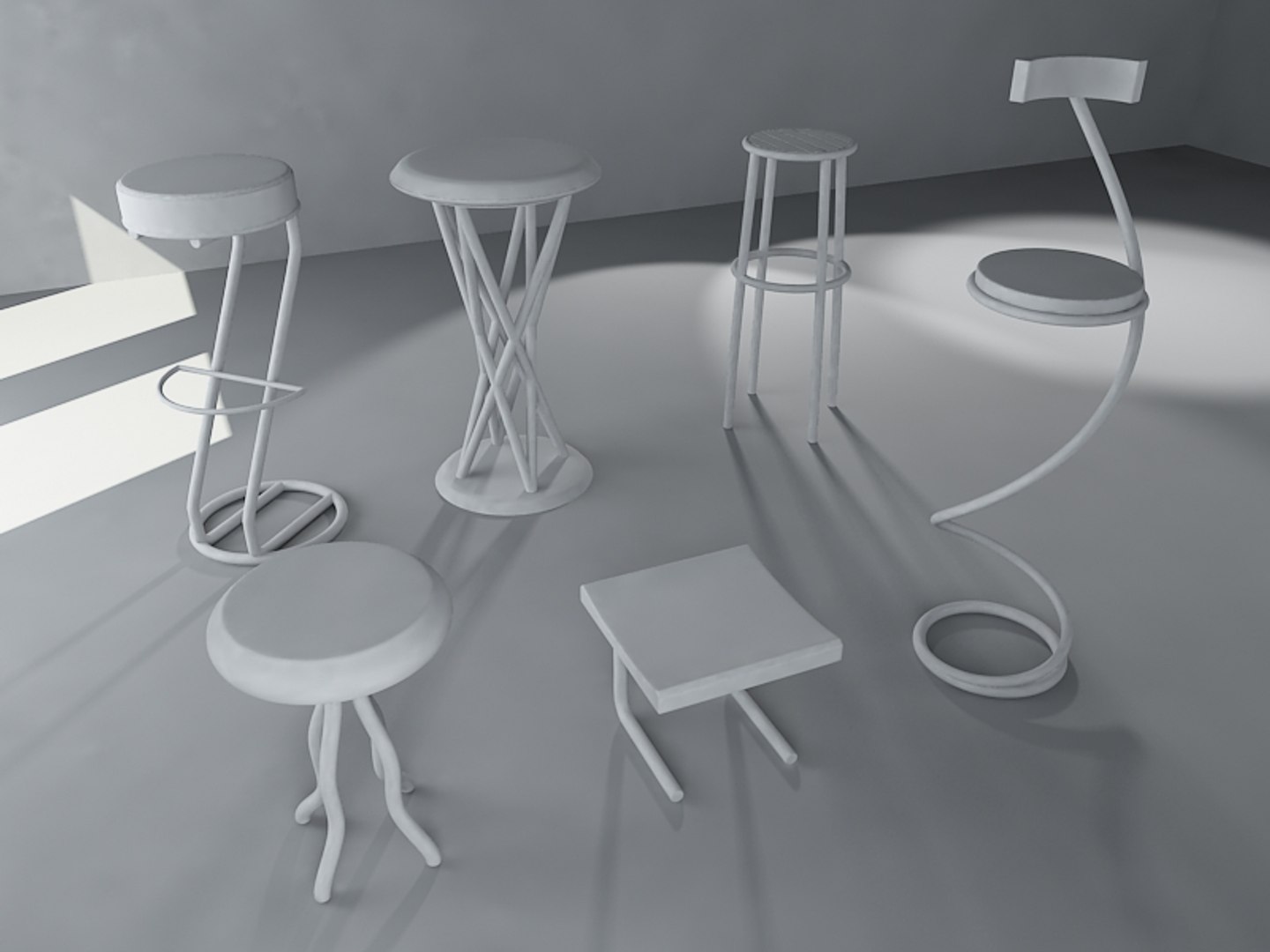 3ds Max Bar Stools Pack 13