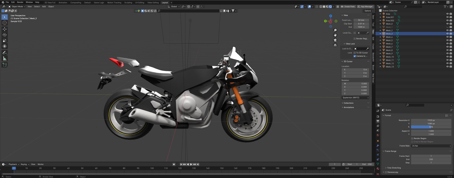3D Yamaha Motorcycle Moto Model - TurboSquid 2251084