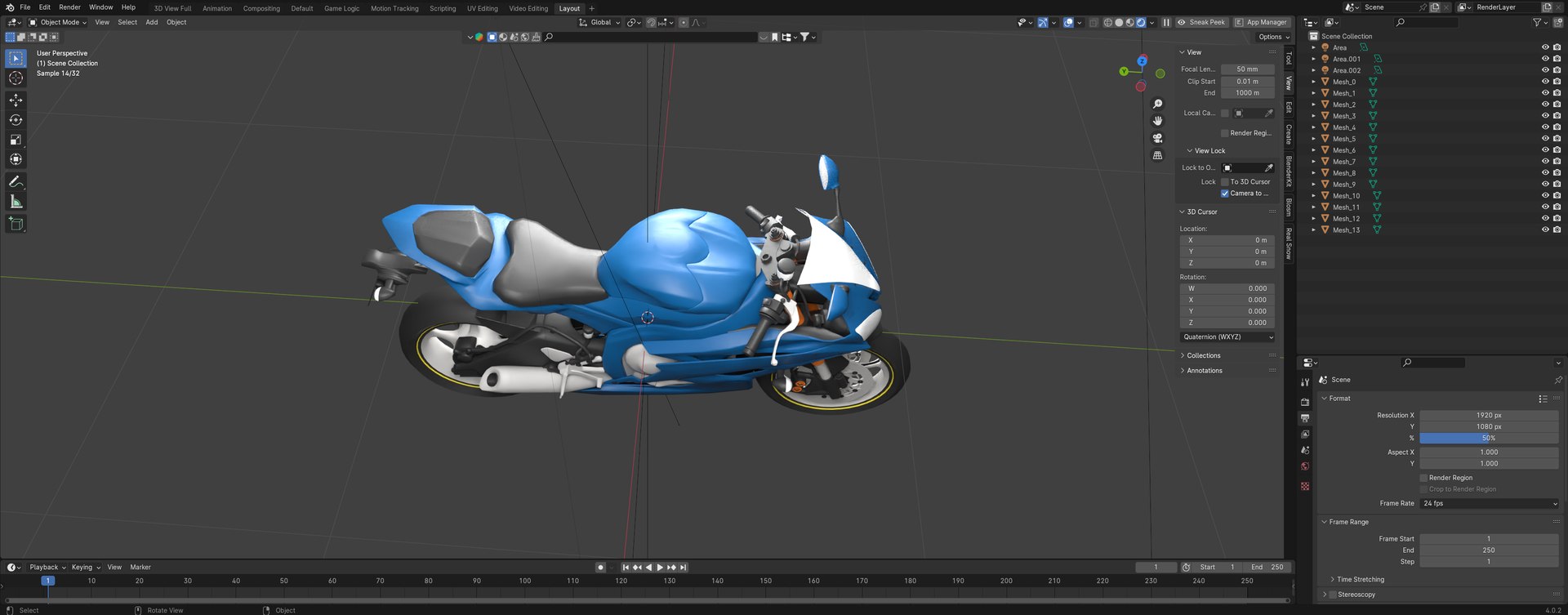 3D Yamaha Motorcycle Moto Model - TurboSquid 2251084