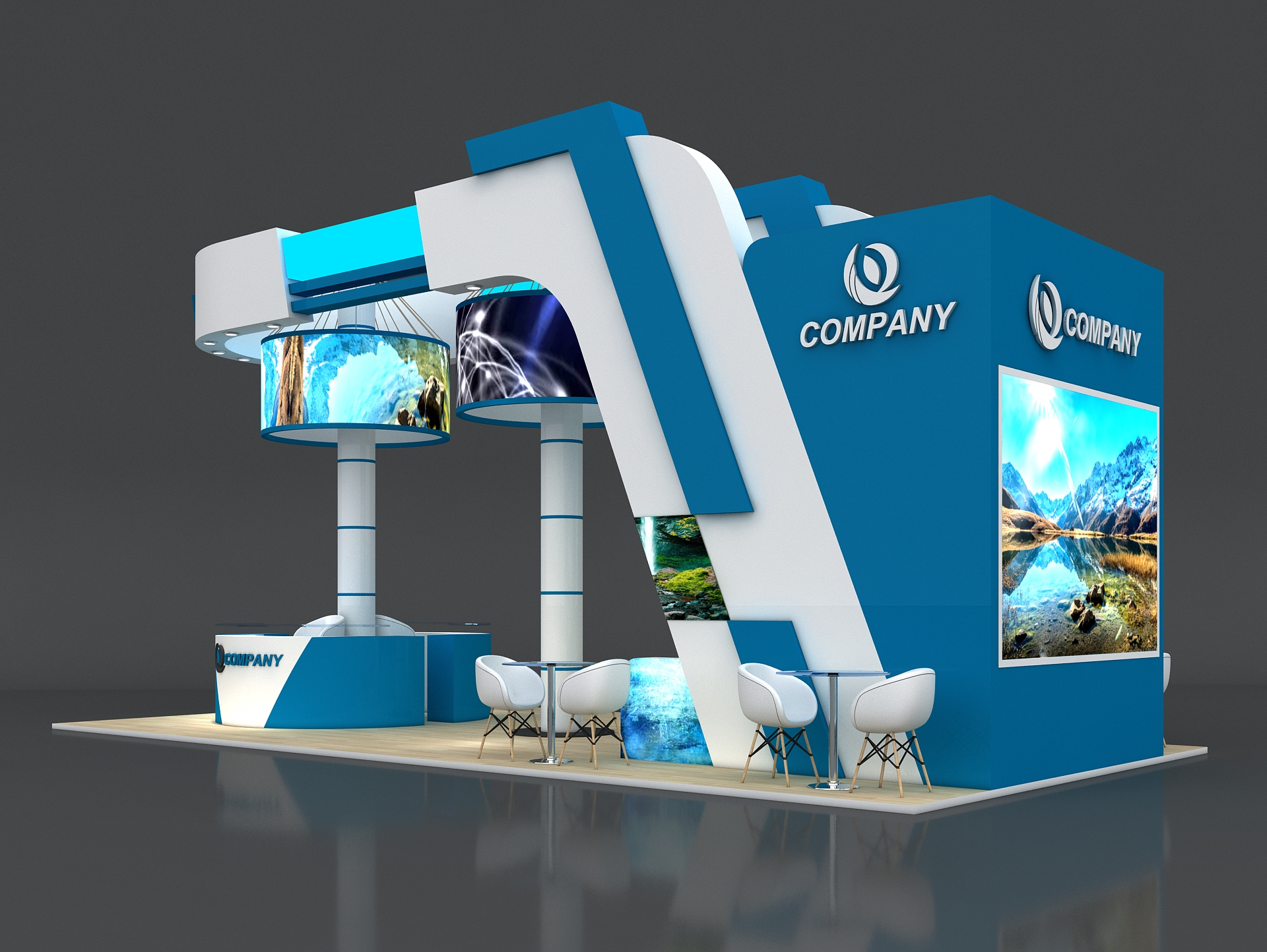 3D booth exhibit stand - TurboSquid 1630127