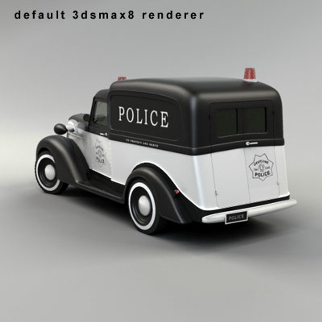 Dodge Panel Police 3d Model