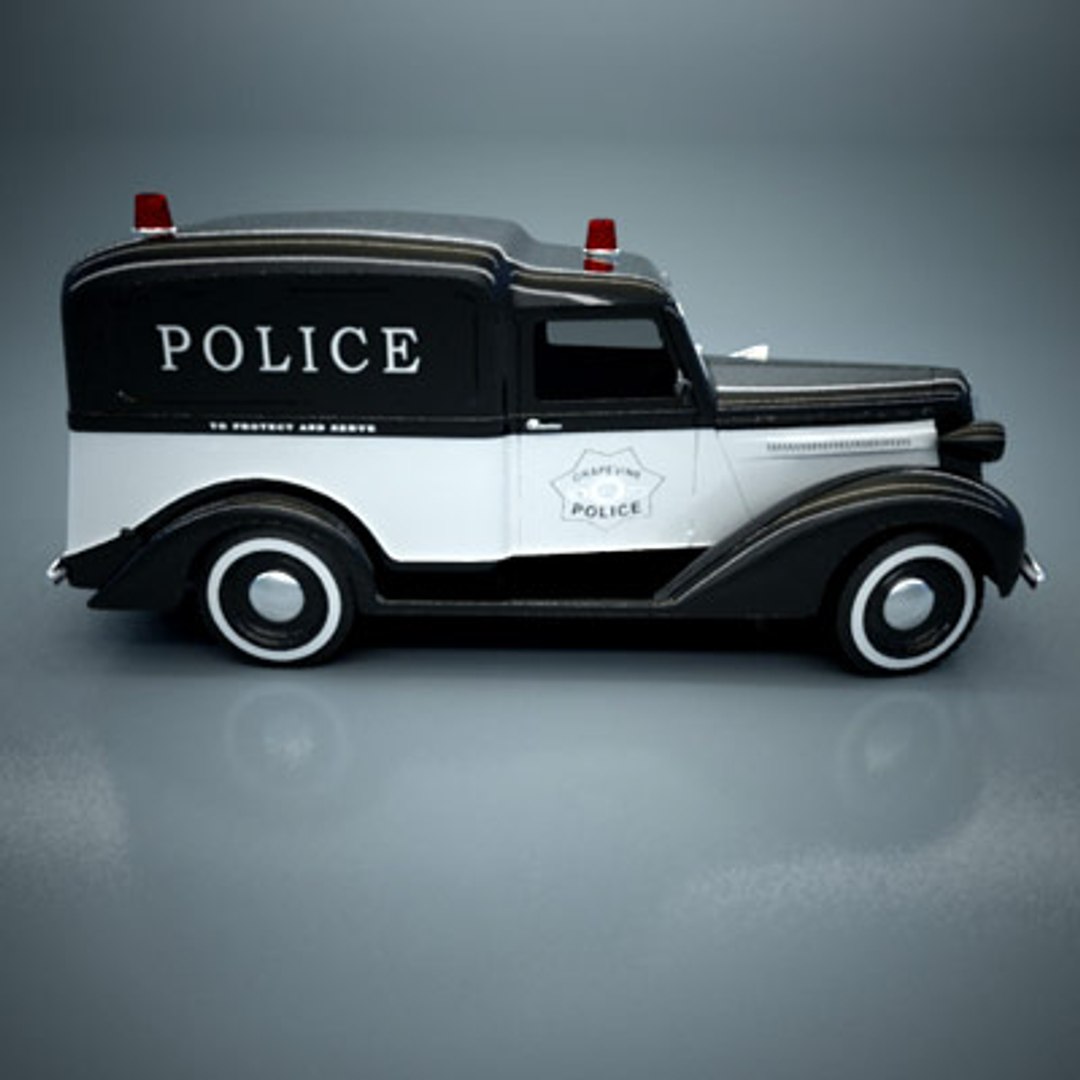 Dodge Panel Police 3d Model