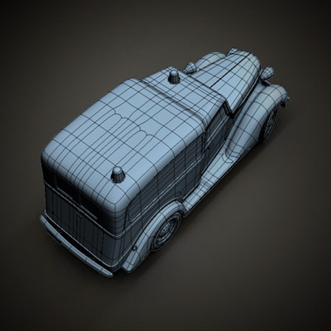 Dodge Panel Police 3d Model
