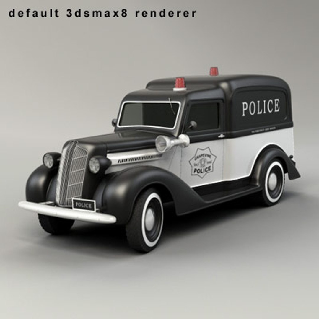 Dodge Panel Police 3d Model