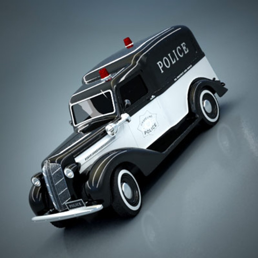 Dodge Panel Police 3d Model