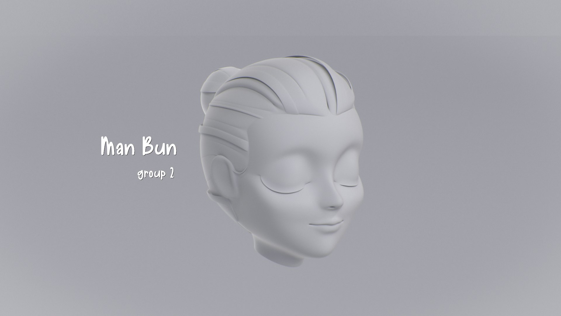 Man Bun Hairstyle Model - TurboSquid 2015514