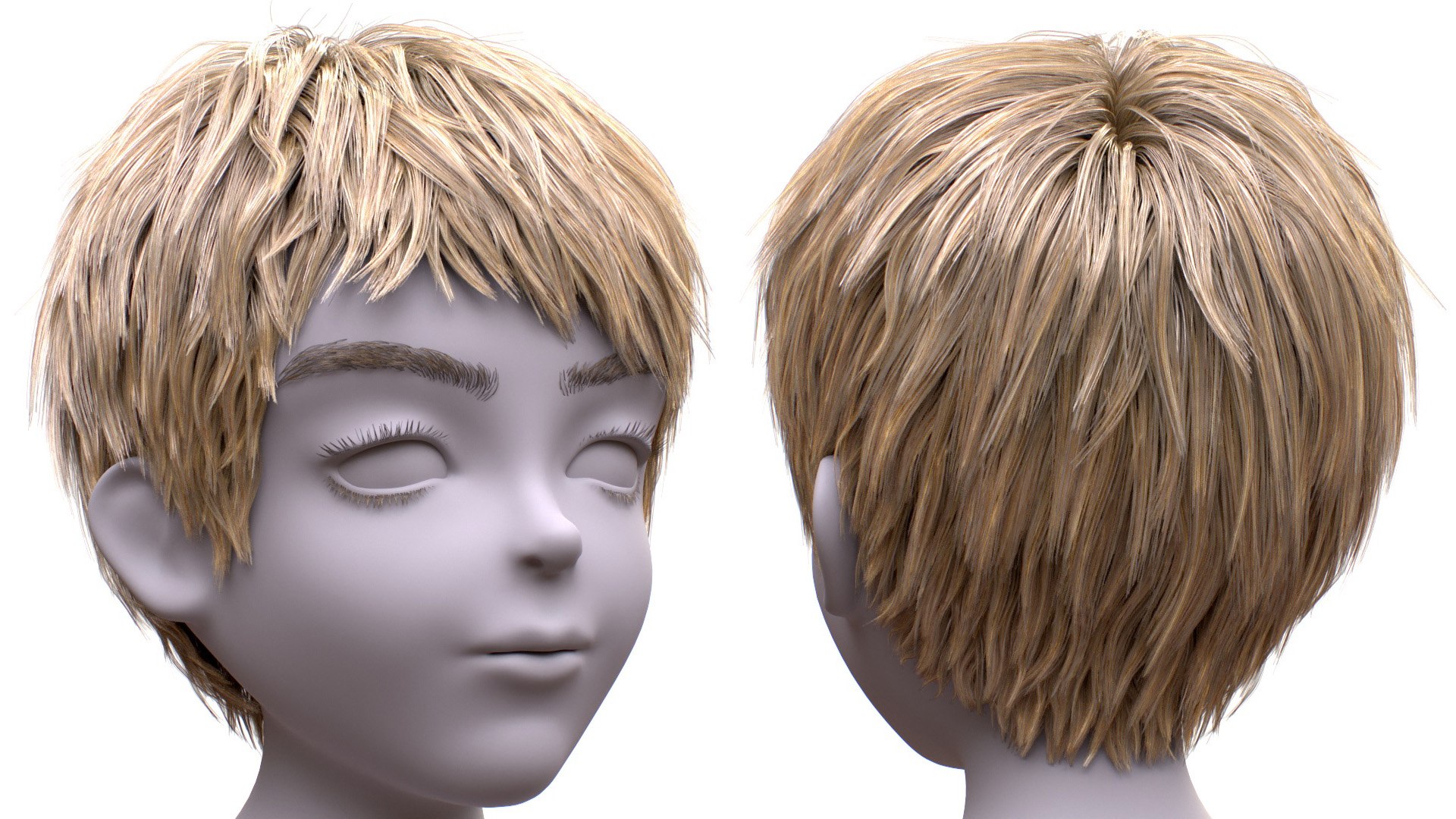 Boy Hair 3D Model - TurboSquid 1912688
