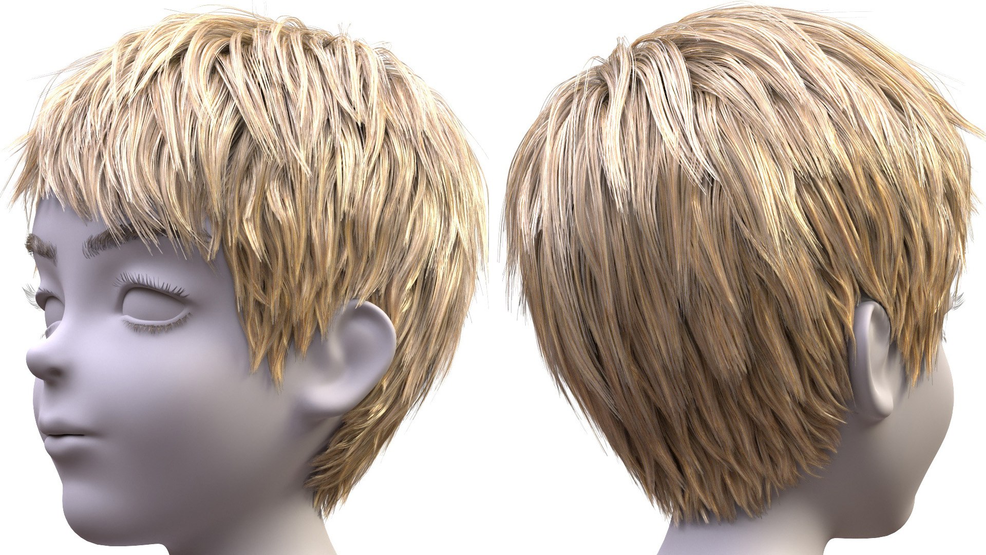 Boy Hair 3D Model - TurboSquid 1912688