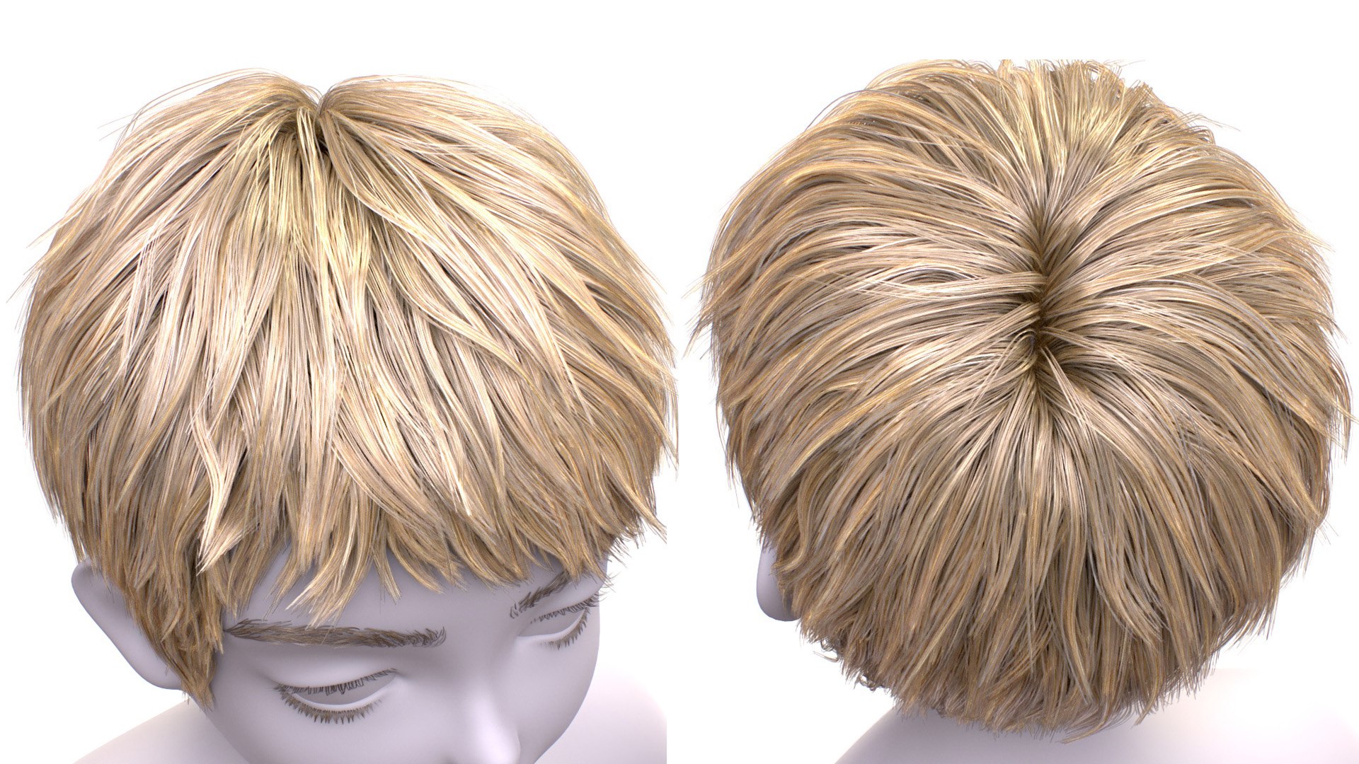 Boy Hair 3D Model - TurboSquid 1912688