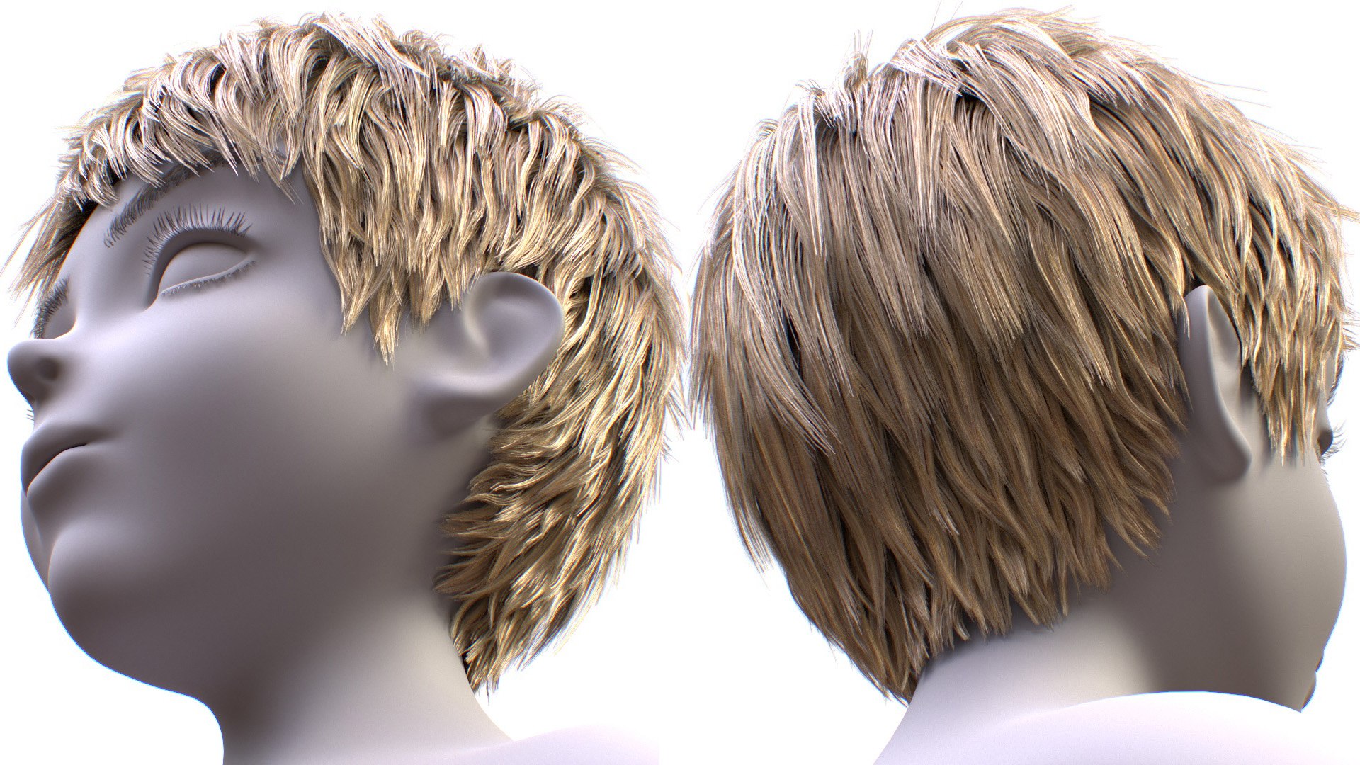 Boy Hair 3D Model - TurboSquid 1912688