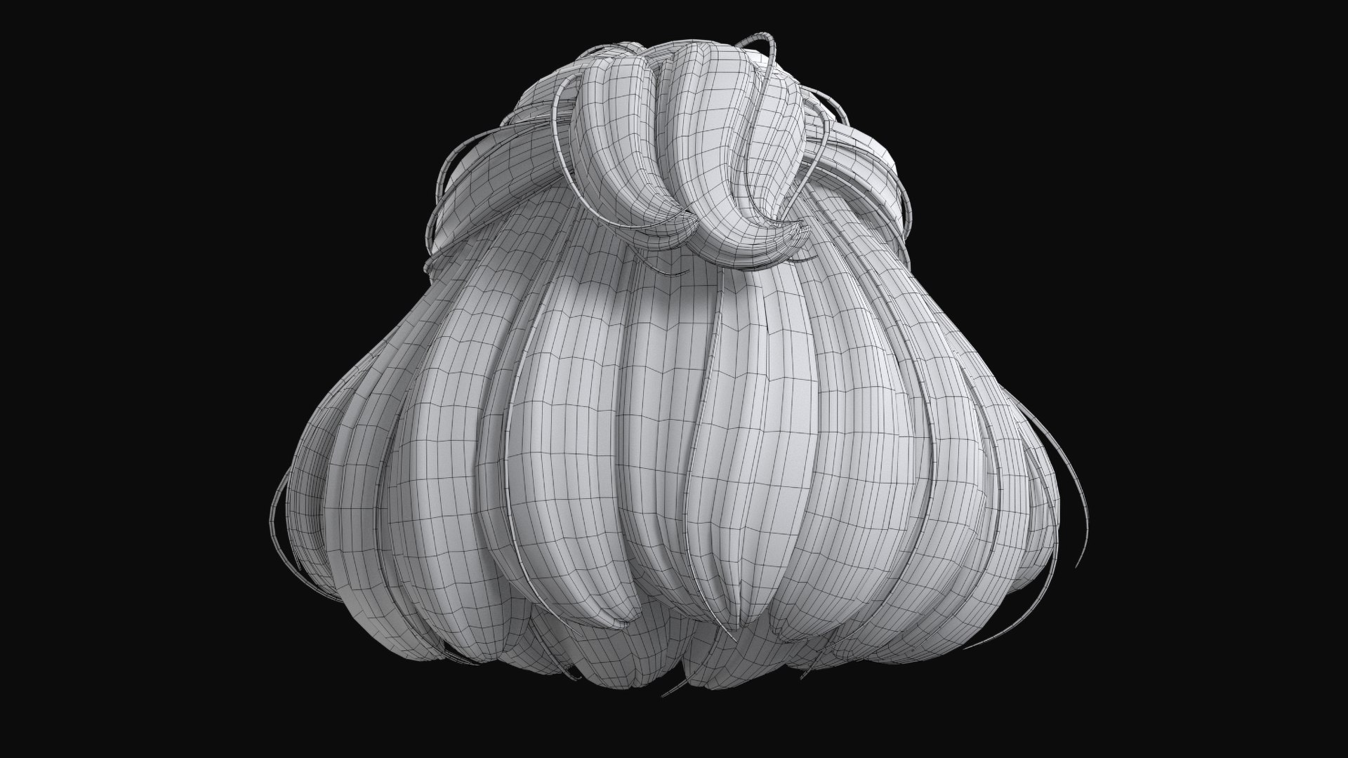 3D Cartoon Female Hairstyle Hair Model - TurboSquid 1461216