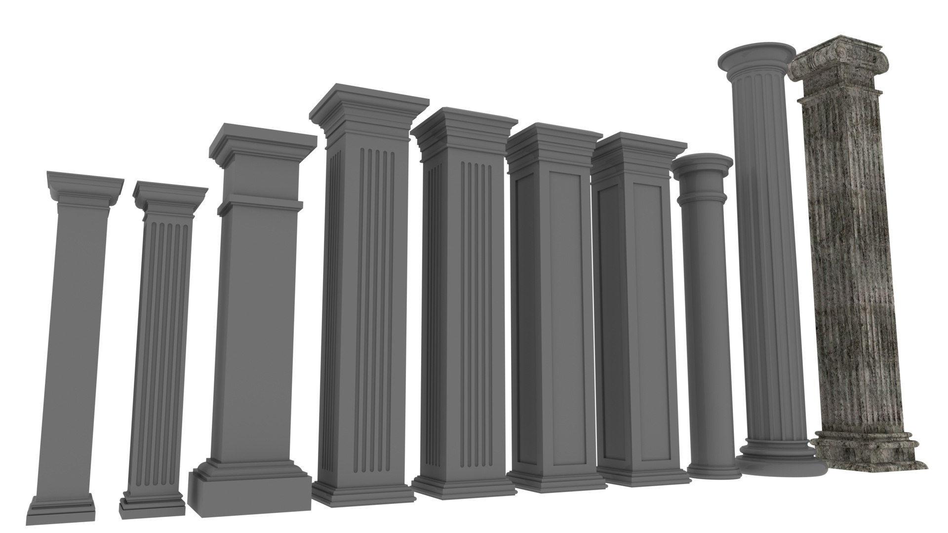 Columns 3D model - TurboSquid 1774302