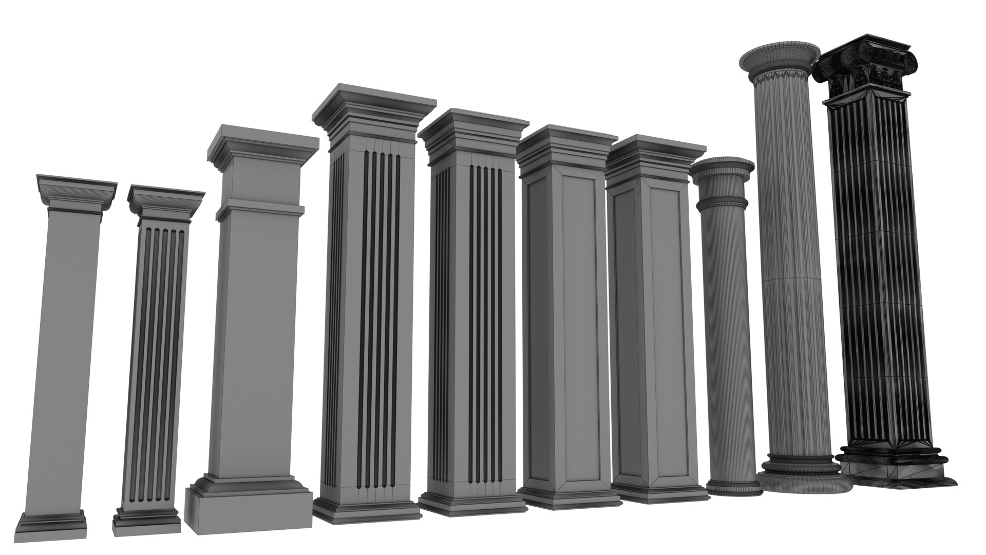 Columns 3D model - TurboSquid 1774302