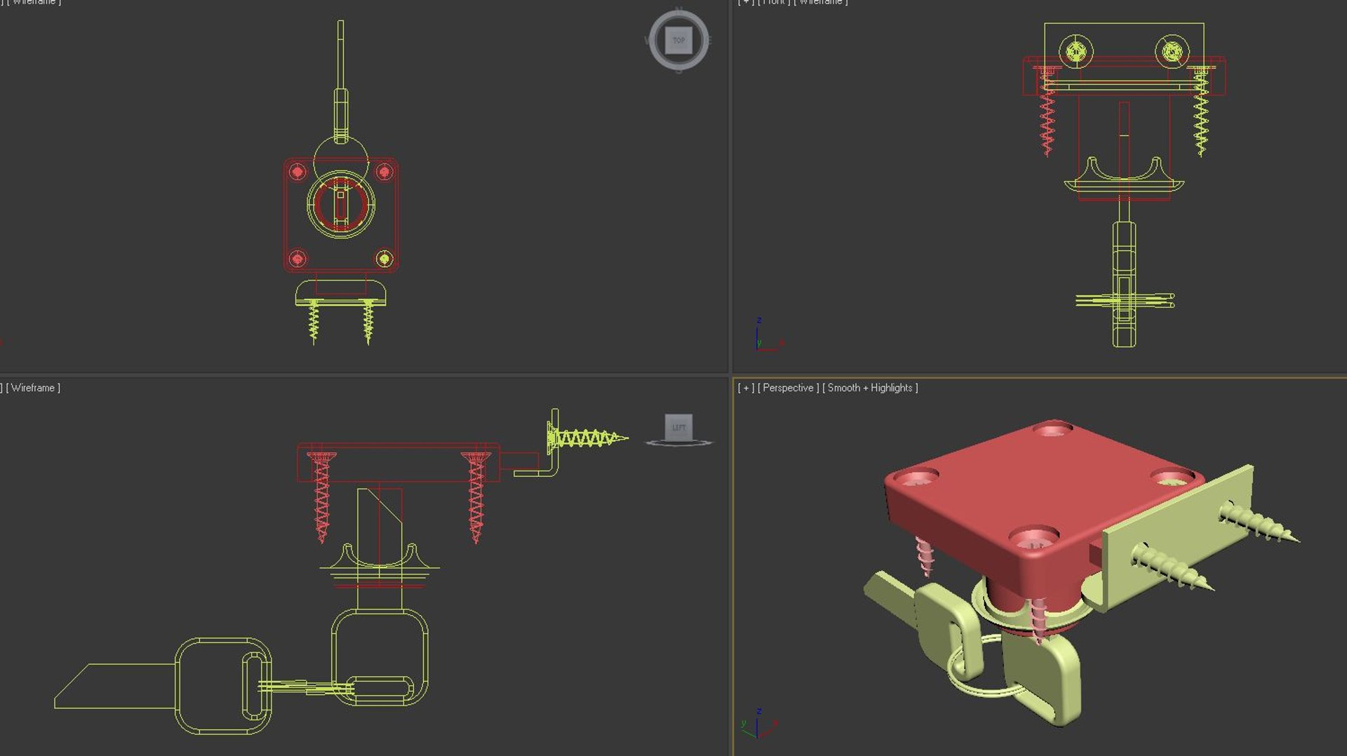 3d Model Castle Furniture Lock