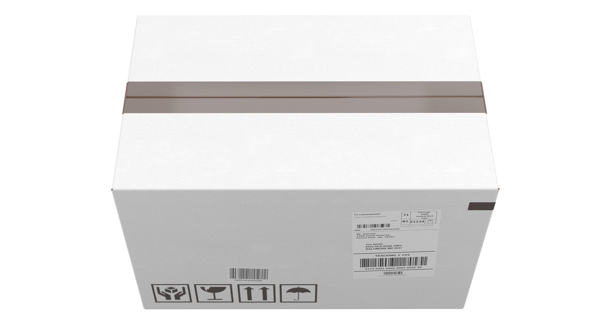 Cardboard Box 40x25x25cm 3D Model - TurboSquid 1994183