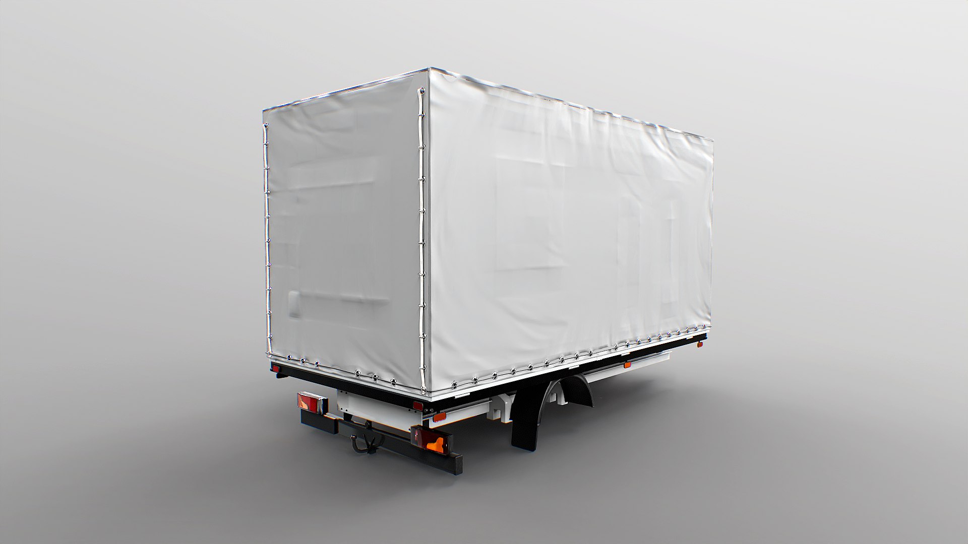 3D Curtain Side Tautliner Van Structure 3D Model PBR Textures ...