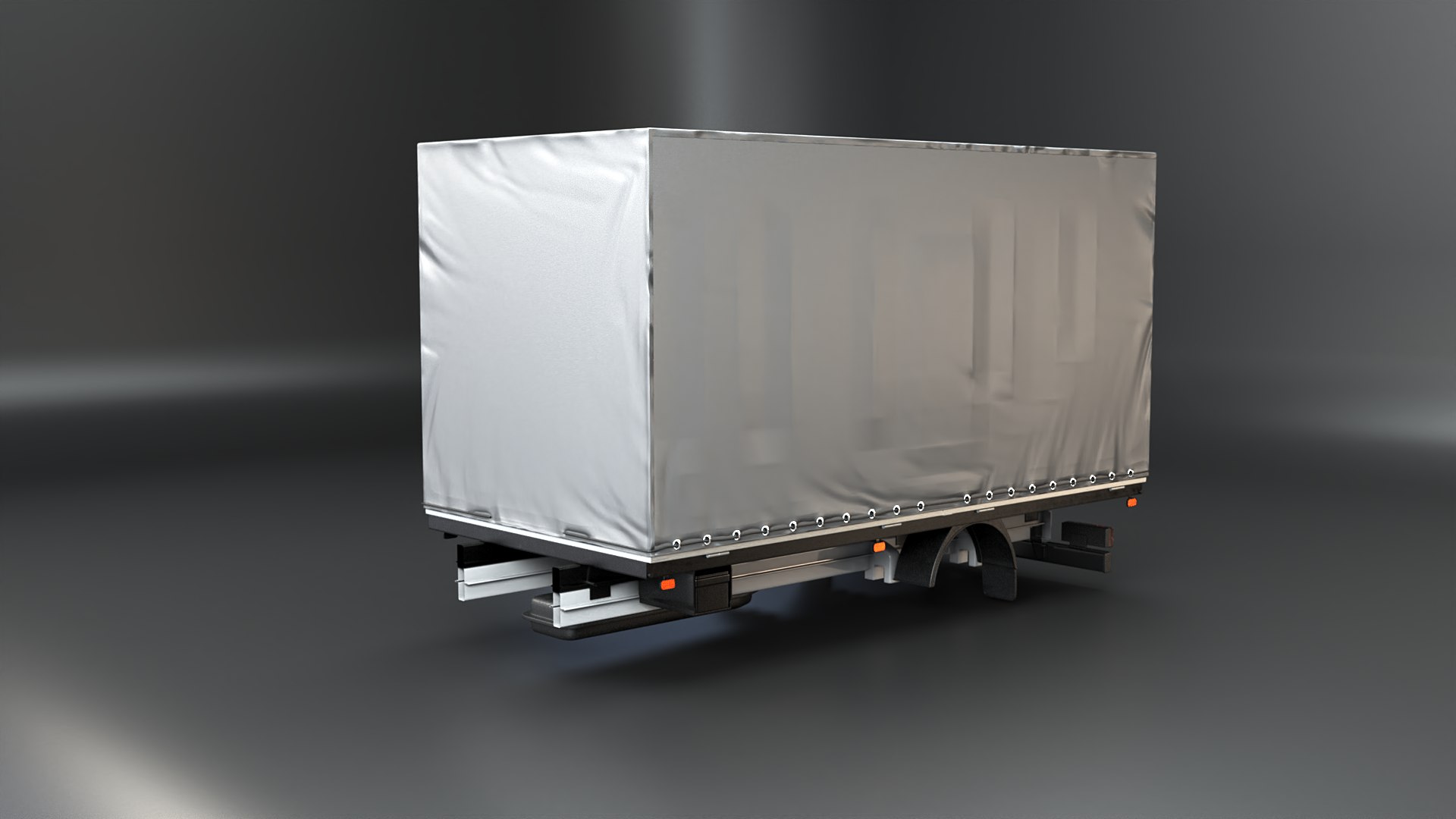 3D Curtain Side Tautliner Van Structure 3D Model PBR Textures ...