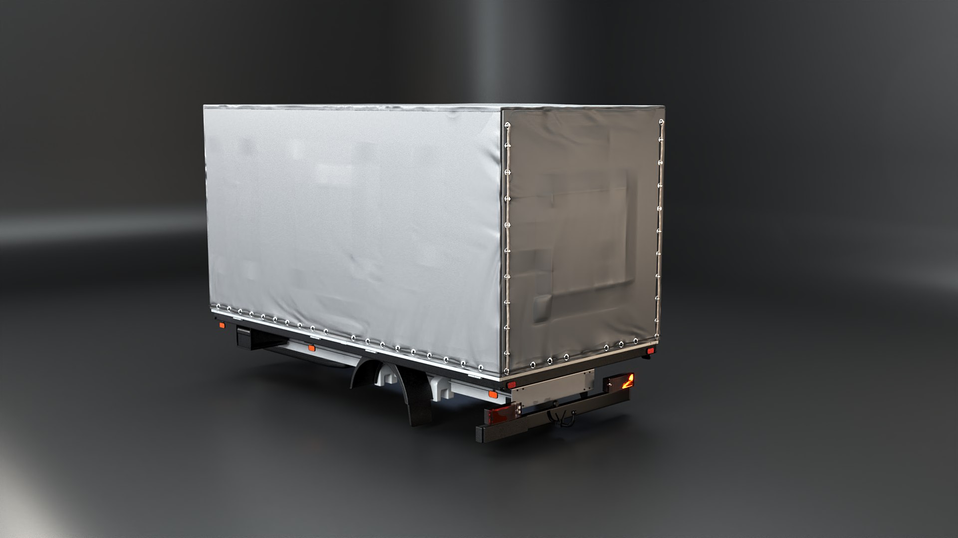 3D Curtain Side Tautliner Van Structure 3D Model PBR Textures ...