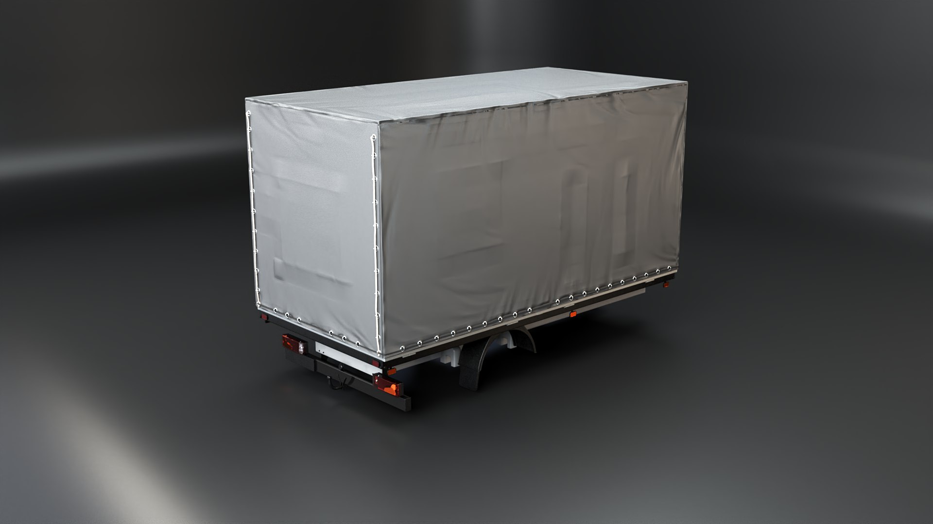 3D Curtain Side Tautliner Van Structure 3D Model PBR Textures ...
