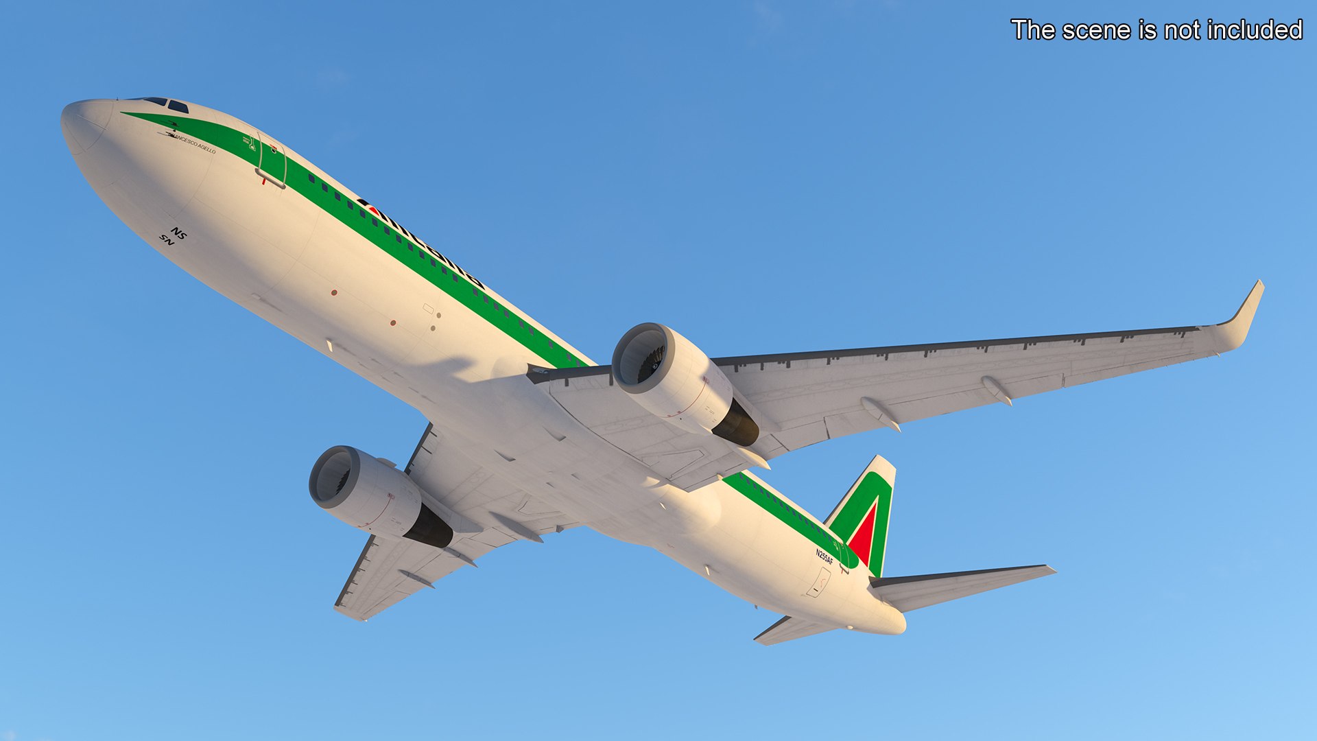 3D Model Alitalia Boeing 767 Passenger Jet Rigged - TurboSquid 2369731