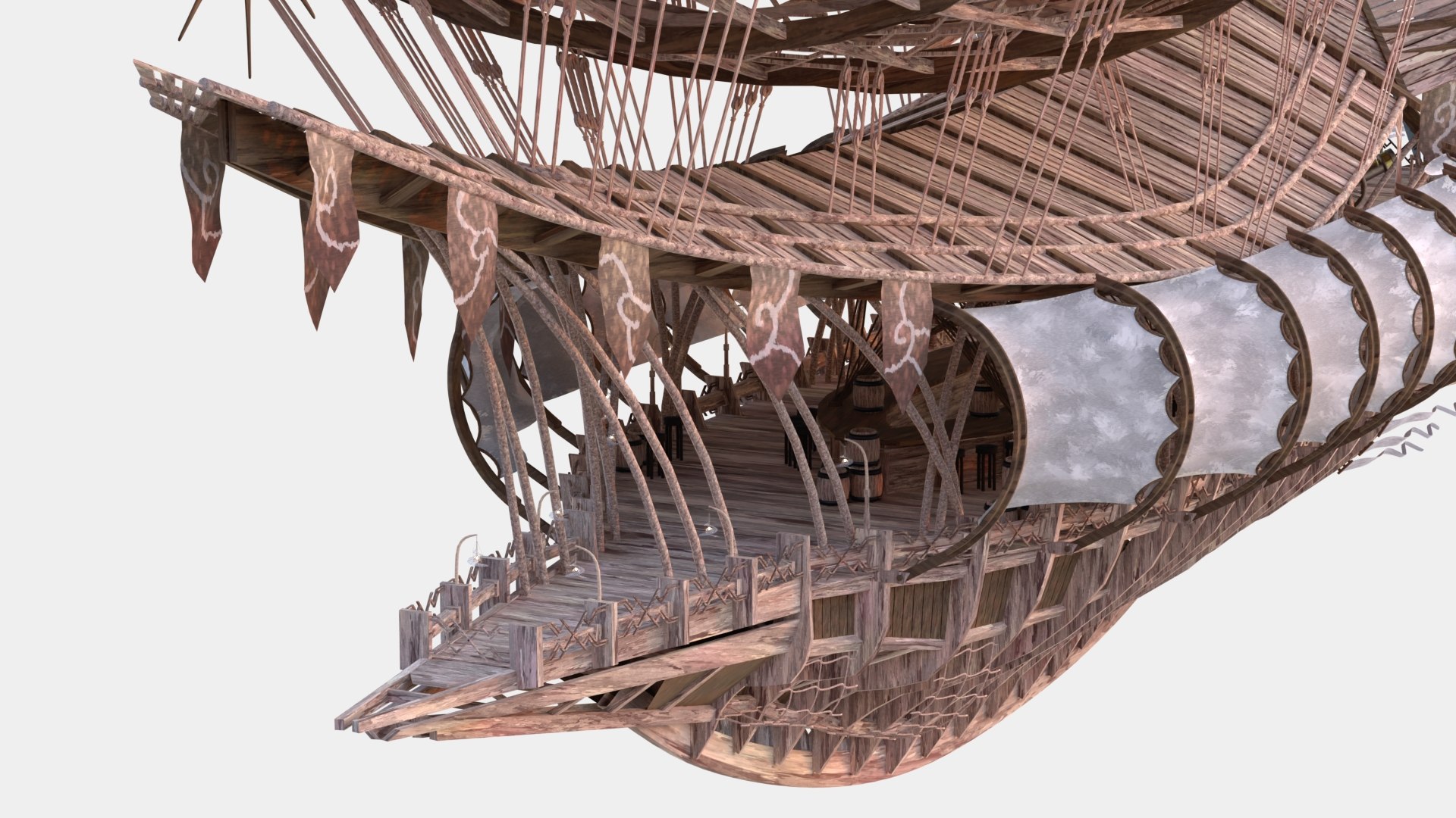 3D Airship Fantastic Model - TurboSquid 2103455