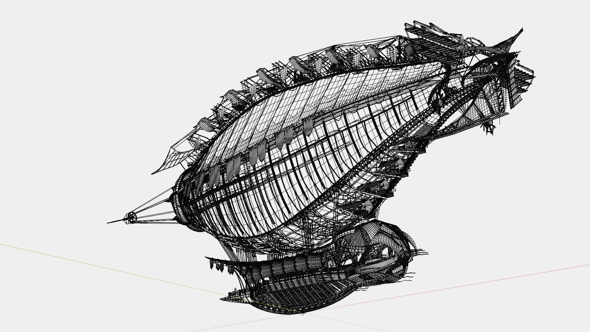 3D Airship fantastic model - TurboSquid 2103455