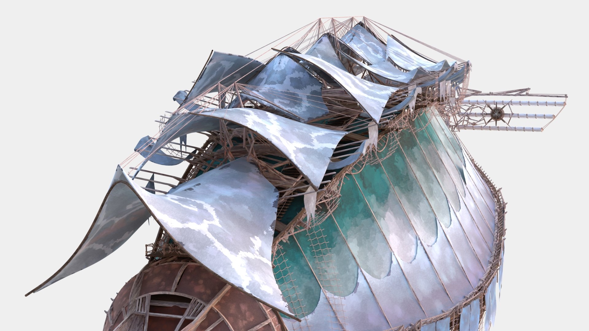 3D Airship Fantastic Model - TurboSquid 2103455