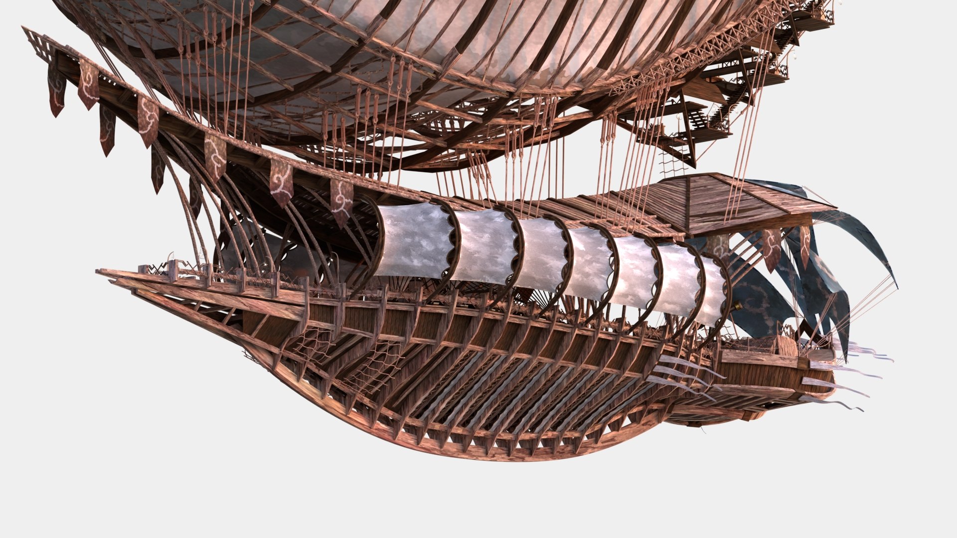 3D Airship Fantastic Model - TurboSquid 2103455
