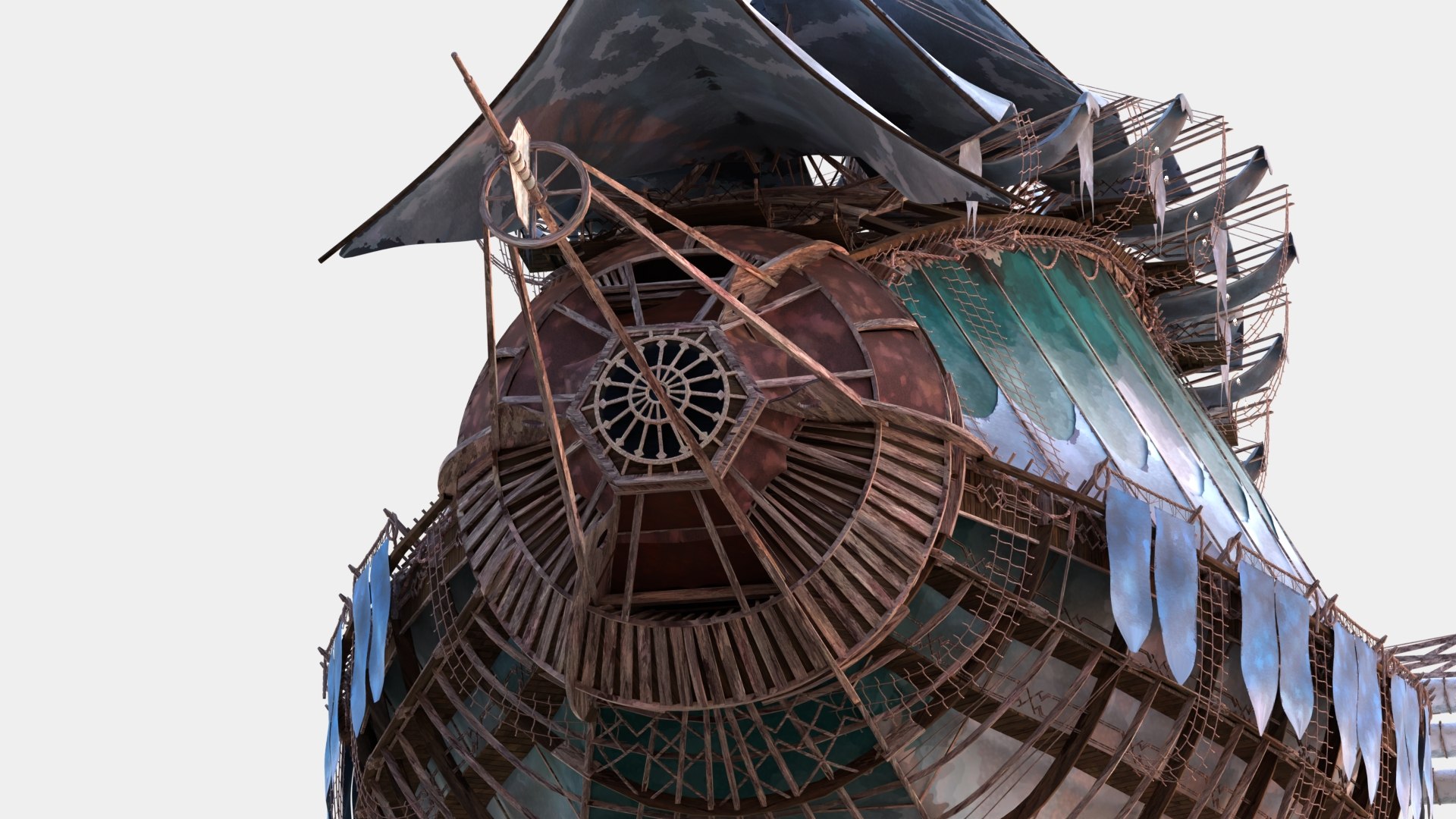 3D Airship Fantastic Model - TurboSquid 2103455