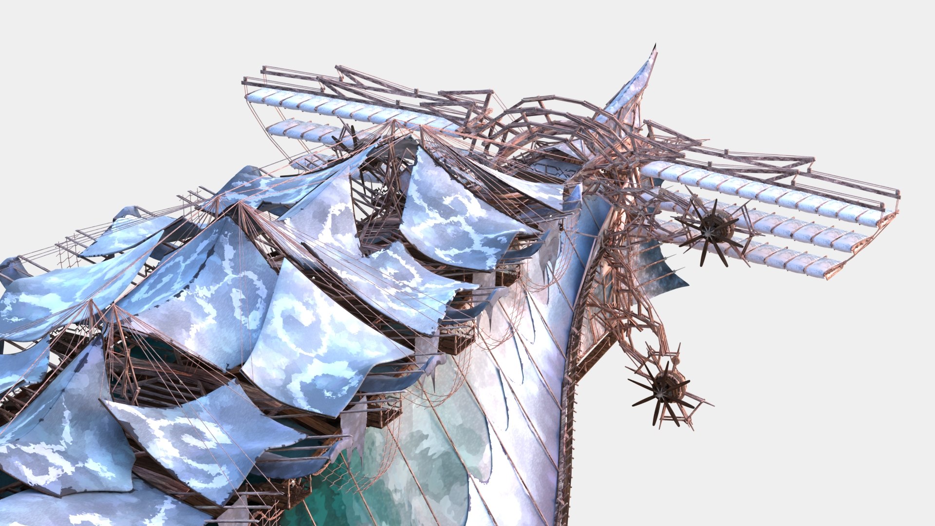 3D Airship Fantastic Model - TurboSquid 2103455