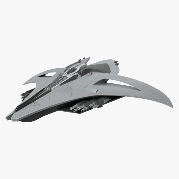 modelo 3d Nave espacial futurista de combate espacial Gris - TurboSquid 2243520