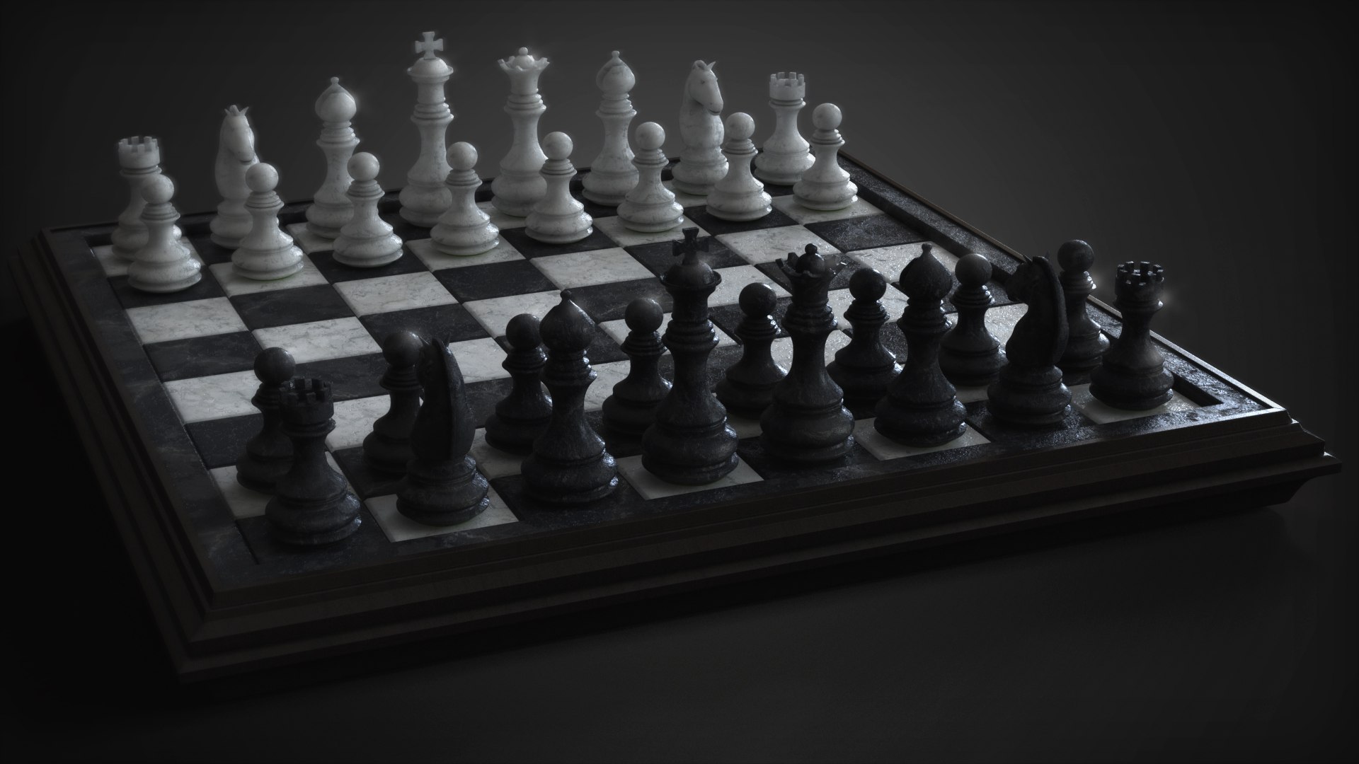 Realistic Chess Set 3D Model - TurboSquid 1465046