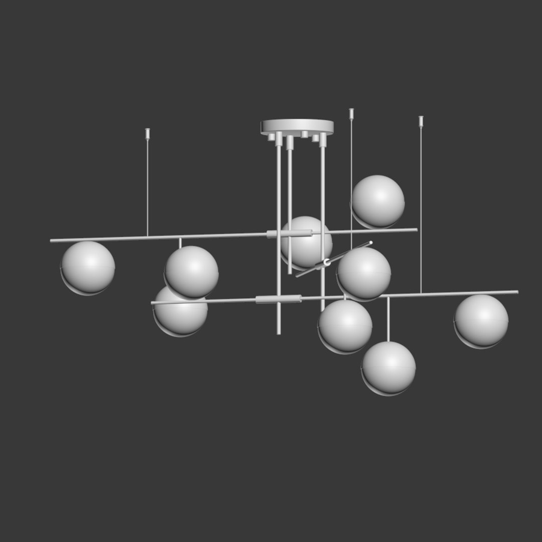 Technum chandelier lampatron 3D model - TurboSquid 1599809